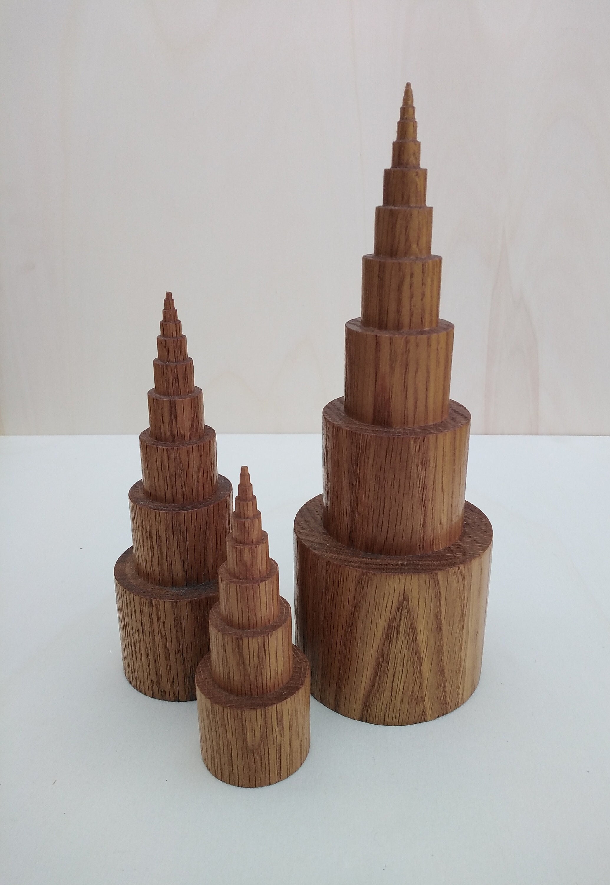 Wooden Pyramid Sculptures - Etsy