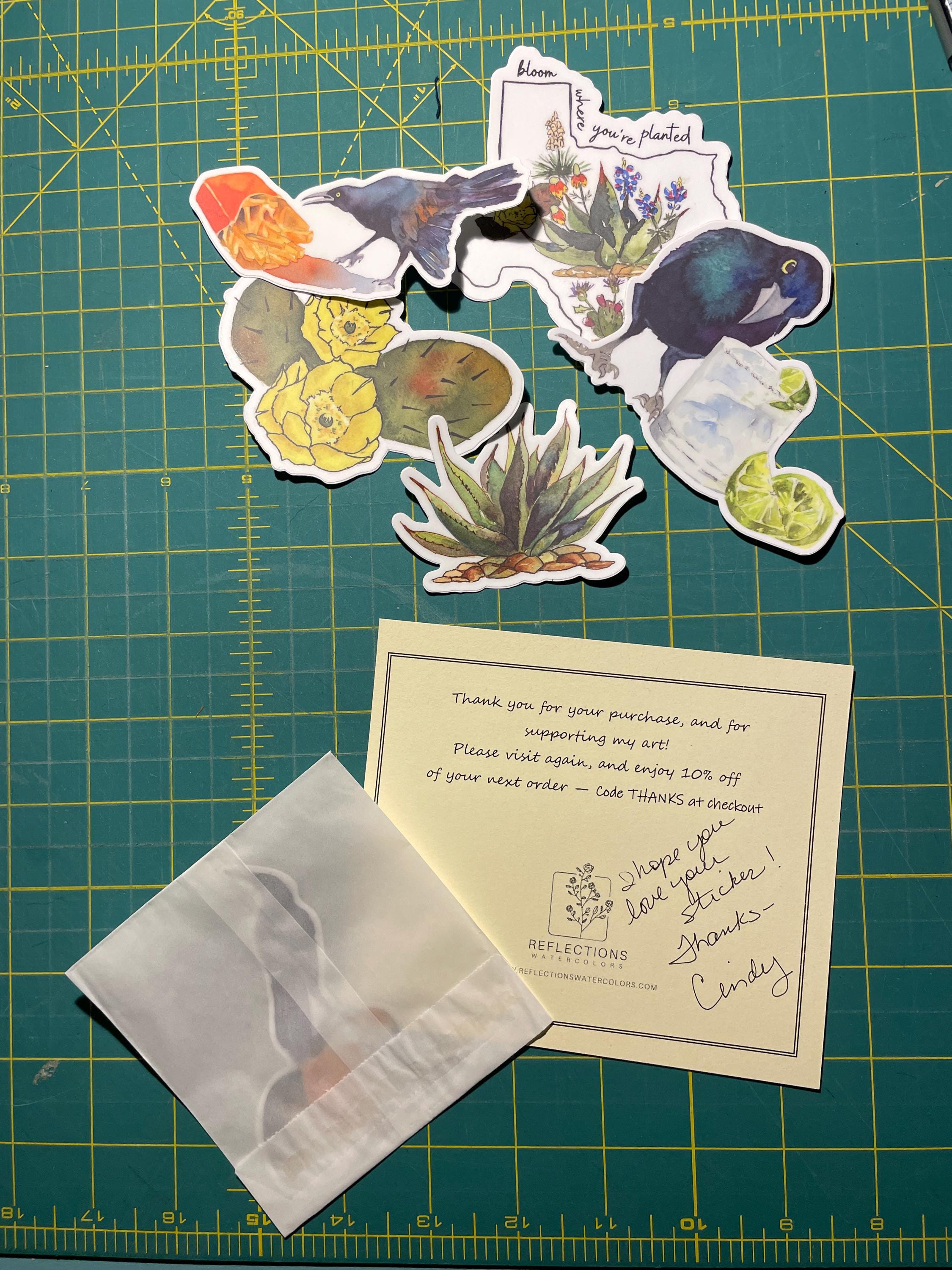 Watercolor Succulent Sticker - Agave Decal for Laptop, Water Bottle ...