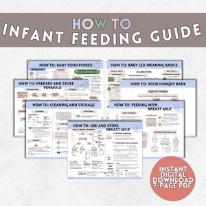 Infant Feeding Handout How to Breastfeeding Formula Starting Solid Food ...