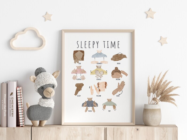 Sleepy Time Baby Sign Language Print Starting ASL Signs Printable ...
