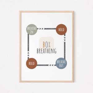 Breathing and Grounding Prints INSTANT DIGITAL DOWNLOAD Self-regulation ...