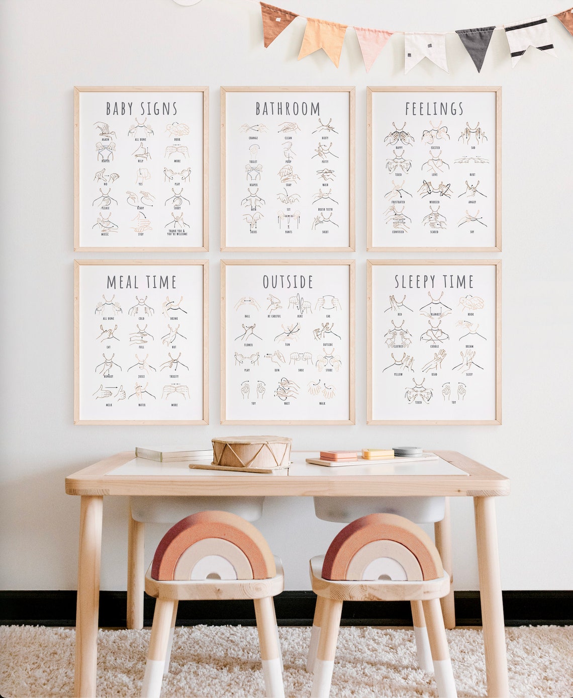 ASL Baby Signs Printable: Education Posters, Classroom Decor (digital ...