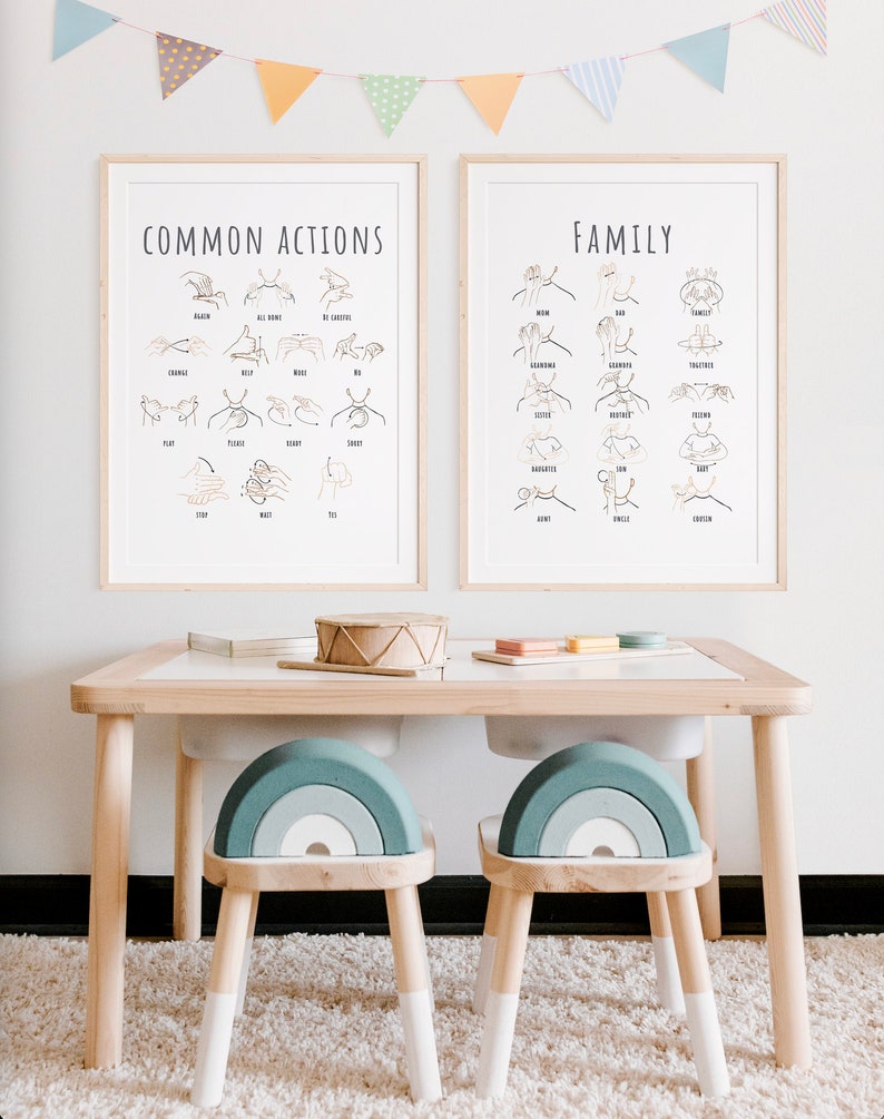 ASL Baby Signs Printable: Education Posters, Classroom Decor (digital ...
