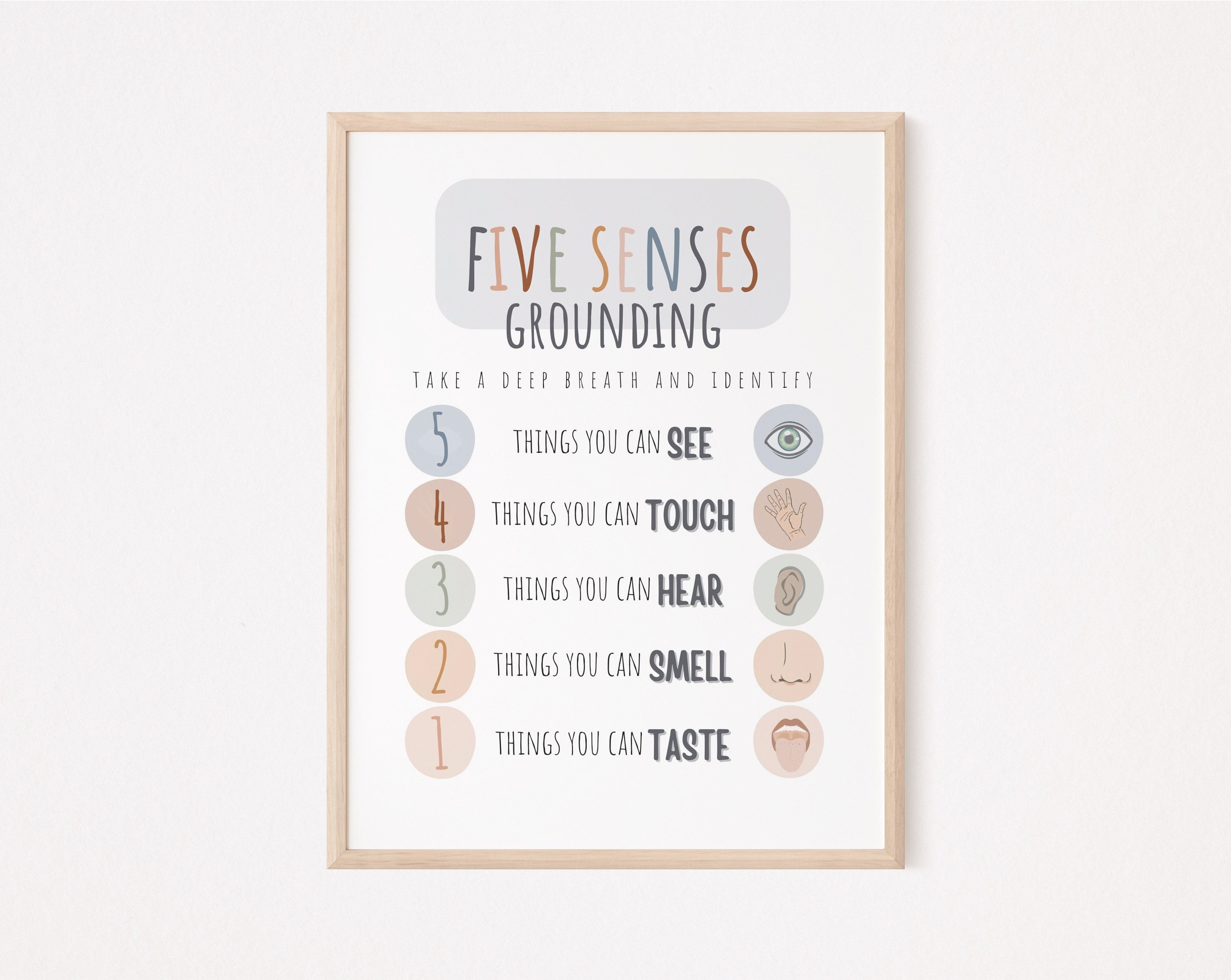 Breathing and Grounding Prints INSTANT DIGITAL DOWNLOAD Self-regulation ...