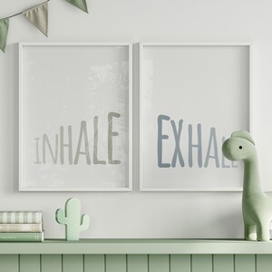 Inhale Exhale Breathing Exercise Visual Poster Self-regulation Stress ...