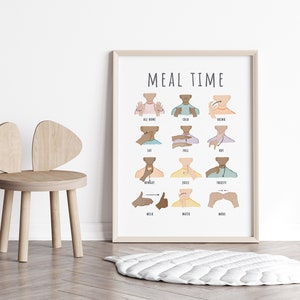 Meal Time Set of 2 Baby Sign Language Print Starting ASL Signs ...