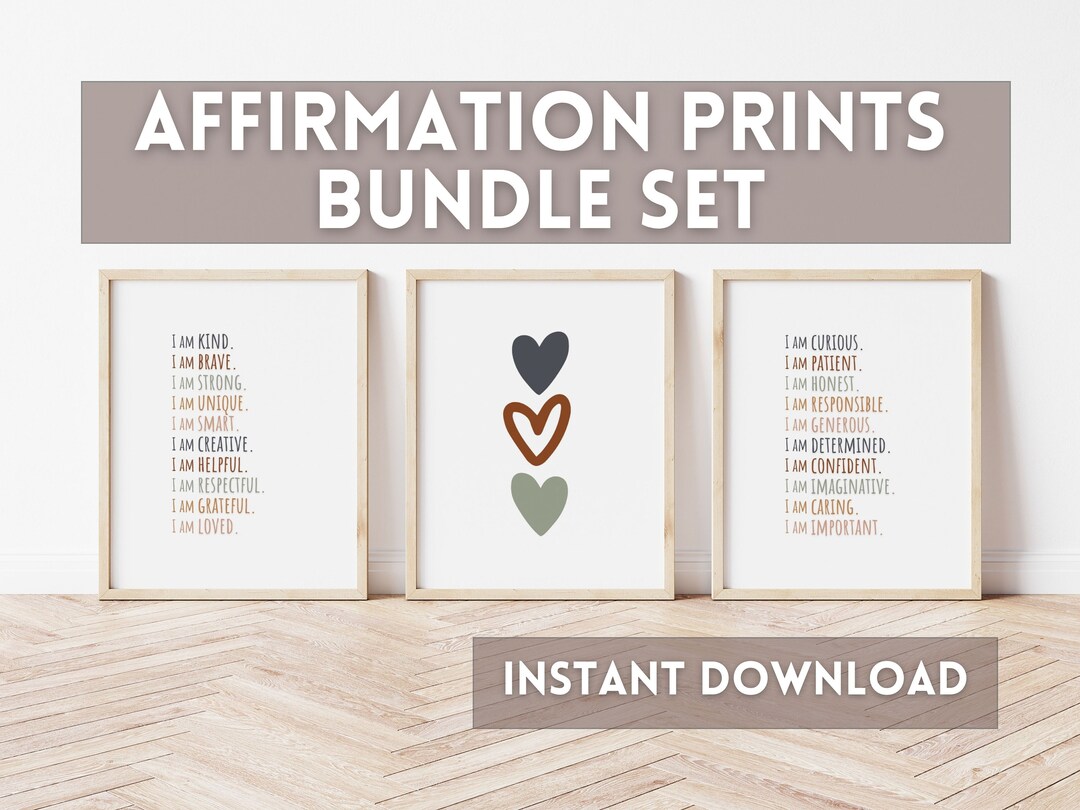Affirmations Prints for Kids: Boho Nursery Decor (digital Download) - Etsy