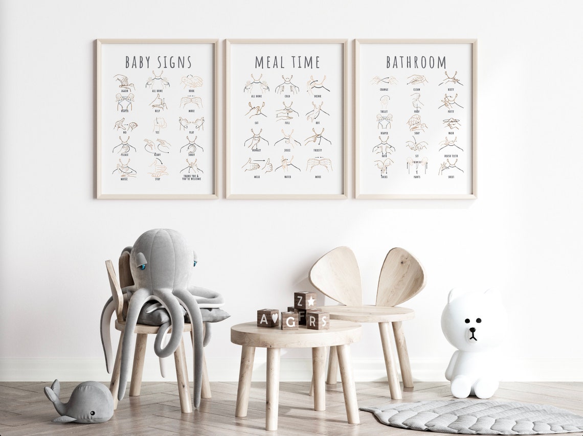 ASL Baby Signs Printable: Education Posters, Classroom Decor (digital ...
