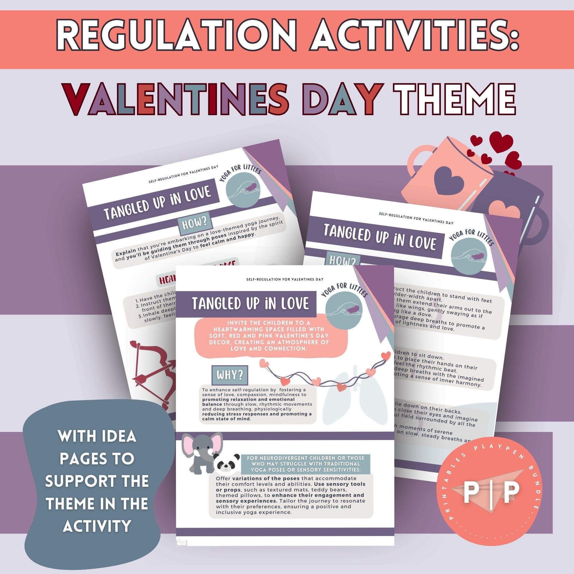 Valentines Day Activity Printable for Kids Regulation Toolkit Bundle ...