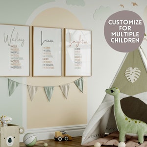 Personalized Name and Affirmations Print Template I AM Custom Simple ...