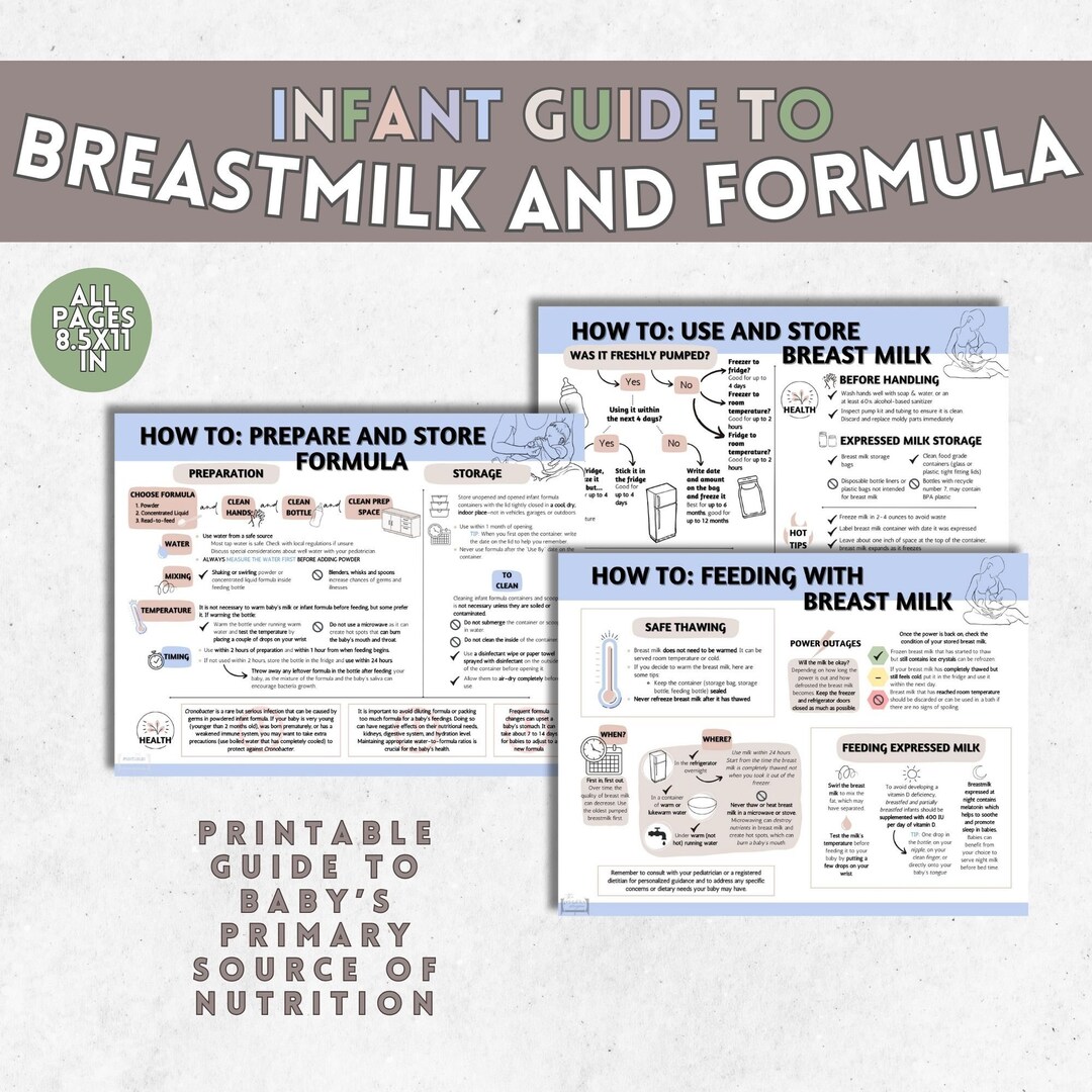 Breastfeeding and Formula Feeding Handout How to Infant Parenting Tips ...