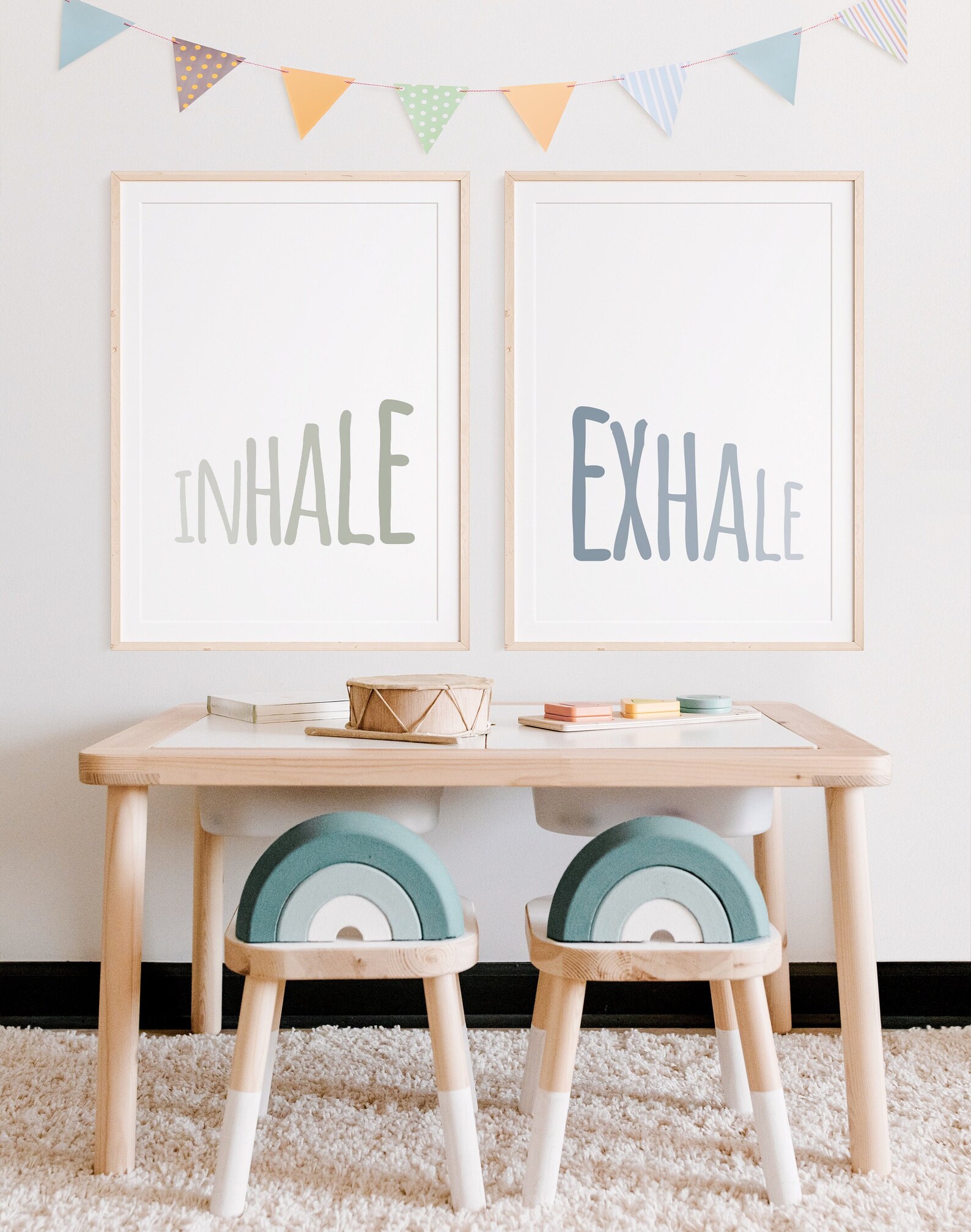 Inhale Exhale Breathing Exercise Visual Poster Self-regulation Stress ...