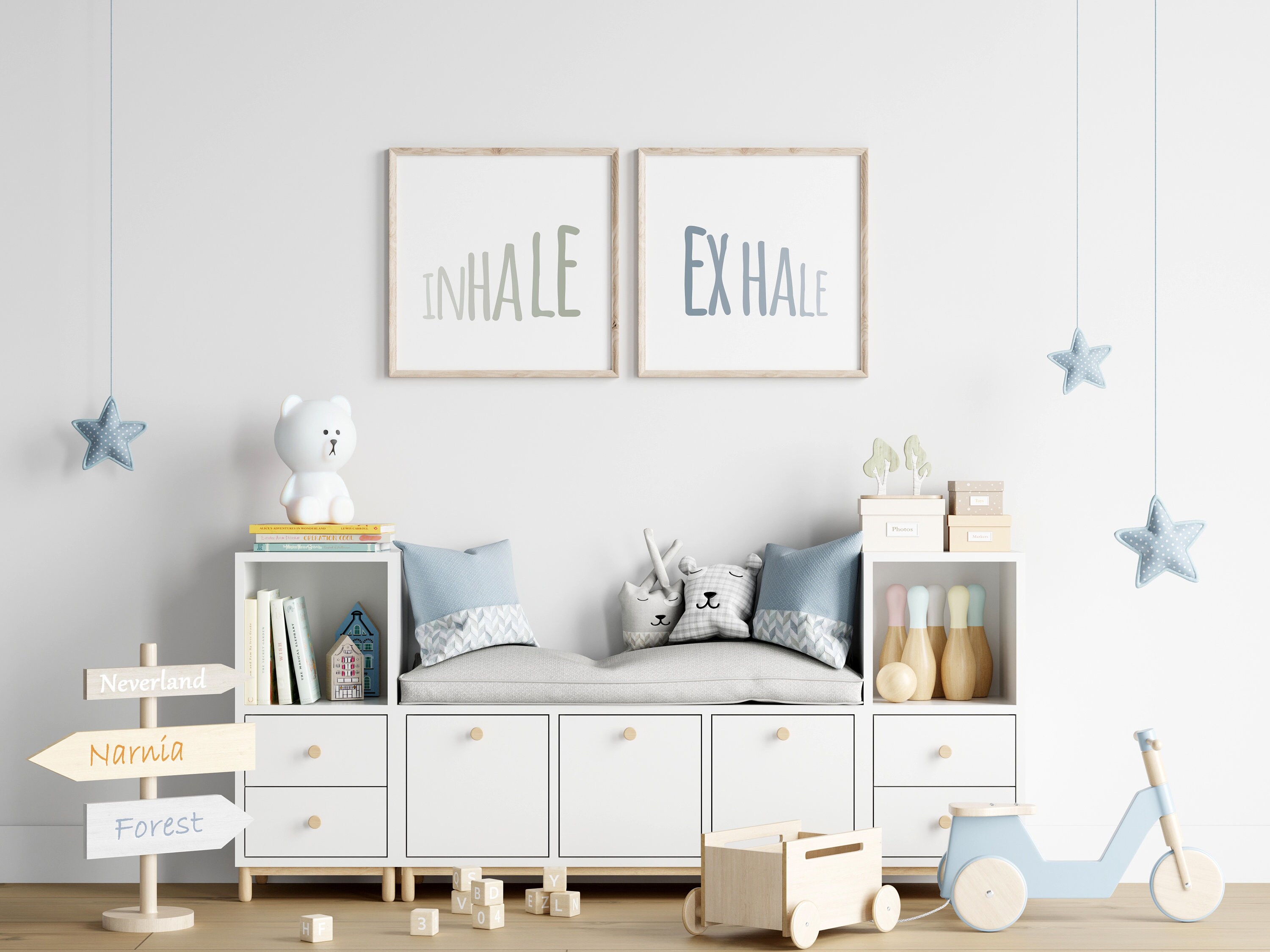 Inhale Exhale Breathing Exercise Visual Poster Self-regulation Stress ...