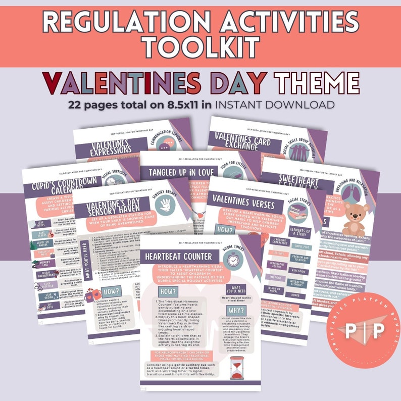 Valentine's Day Calming Corner Kit: Self-regulation Activities (PDF) - Etsy