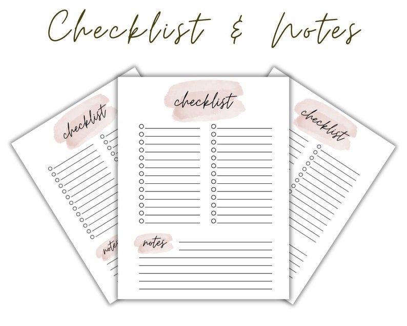 Printable | Simple Checklist - to Do List - Etsy