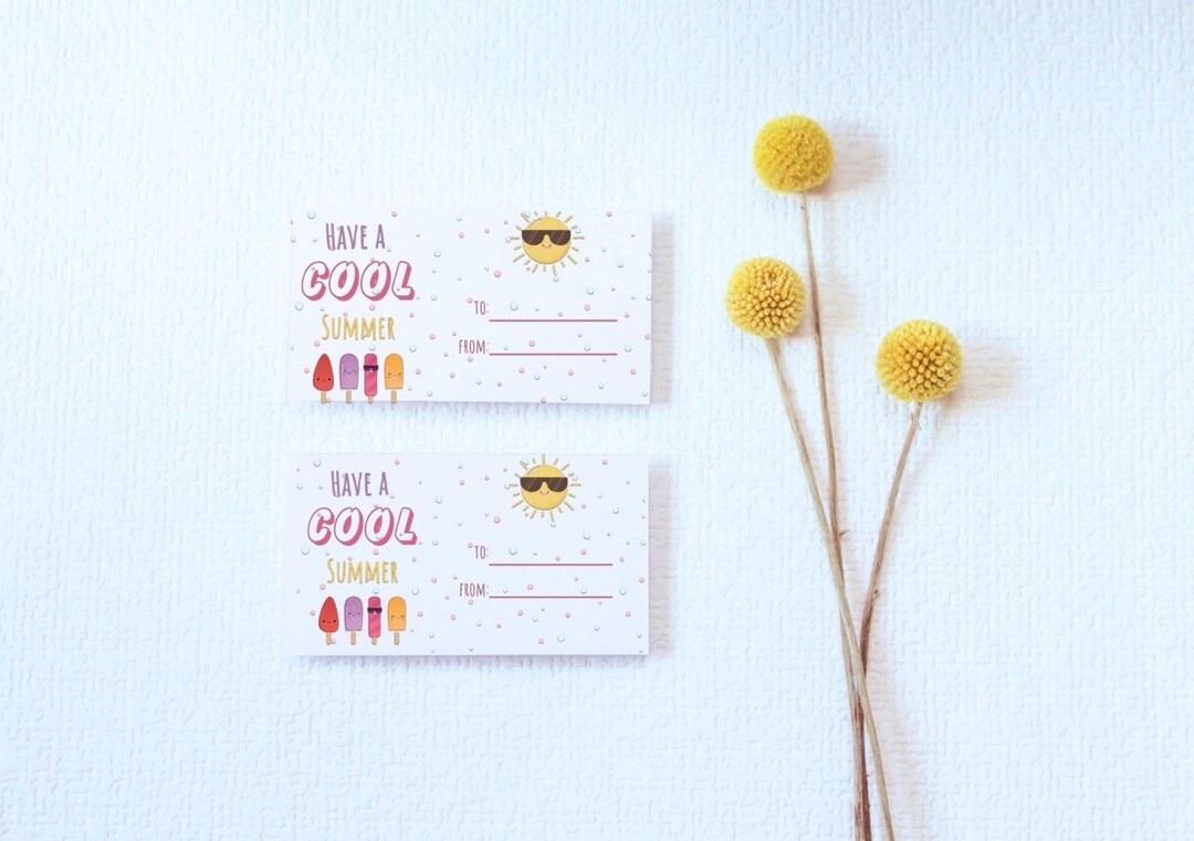 Editable Summer Gift Tags: Popsicle Design, DIY Canva Template (digital ...