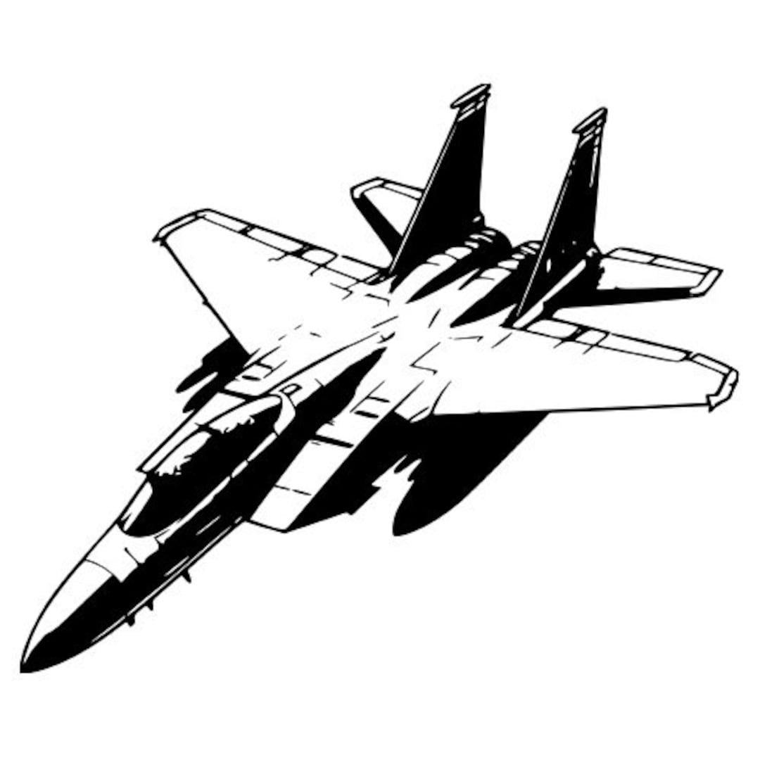 Custom F-15 Military Fighter Jet | Transparent | .dxf, .png, and .svg ...
