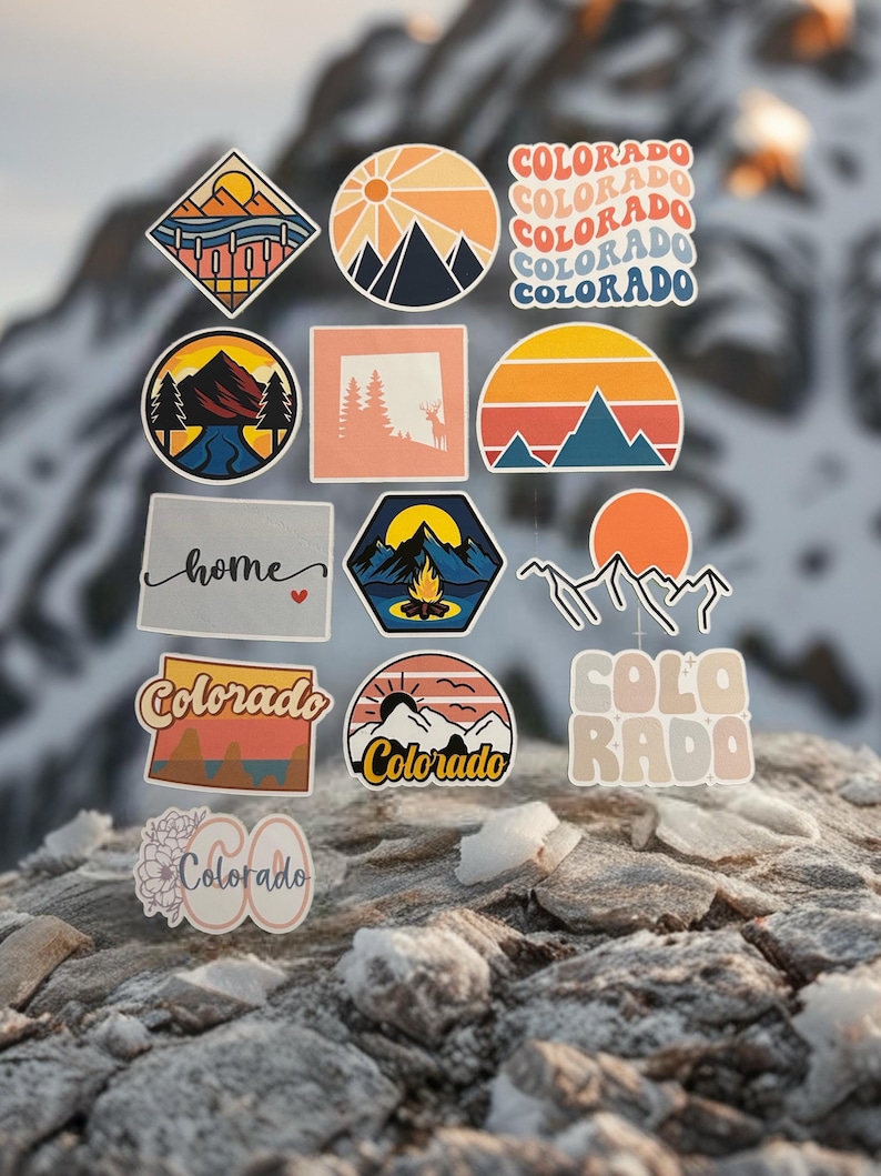 Colorado Adventure Sticker Pack - 13 Nature-inspired Vinyl Stickers - Etsy