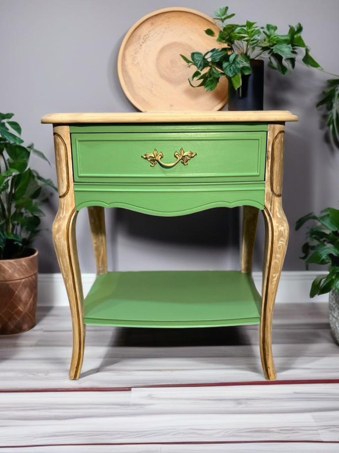 Modern Vintage Dixie End Table – Hand-restored in Valspar Green Goddess ...