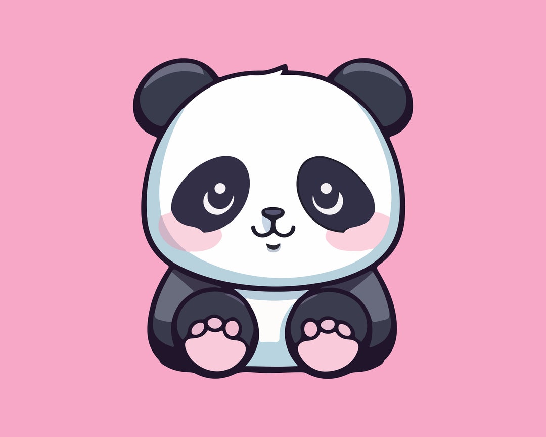 Cartoon Panda SVG Panda Clip Art Panda Clipart Panda Cricut - Etsy