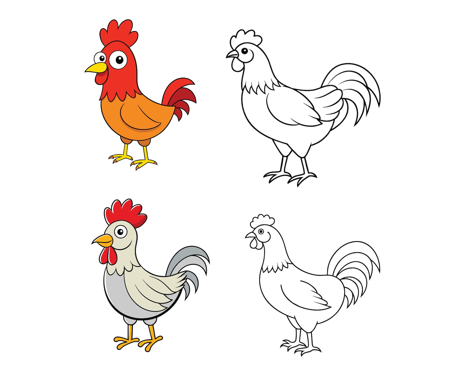 Cockerel SVG, Cockerel Clip Art, Cockerel Cricut Svg, Cockerel Outline ...