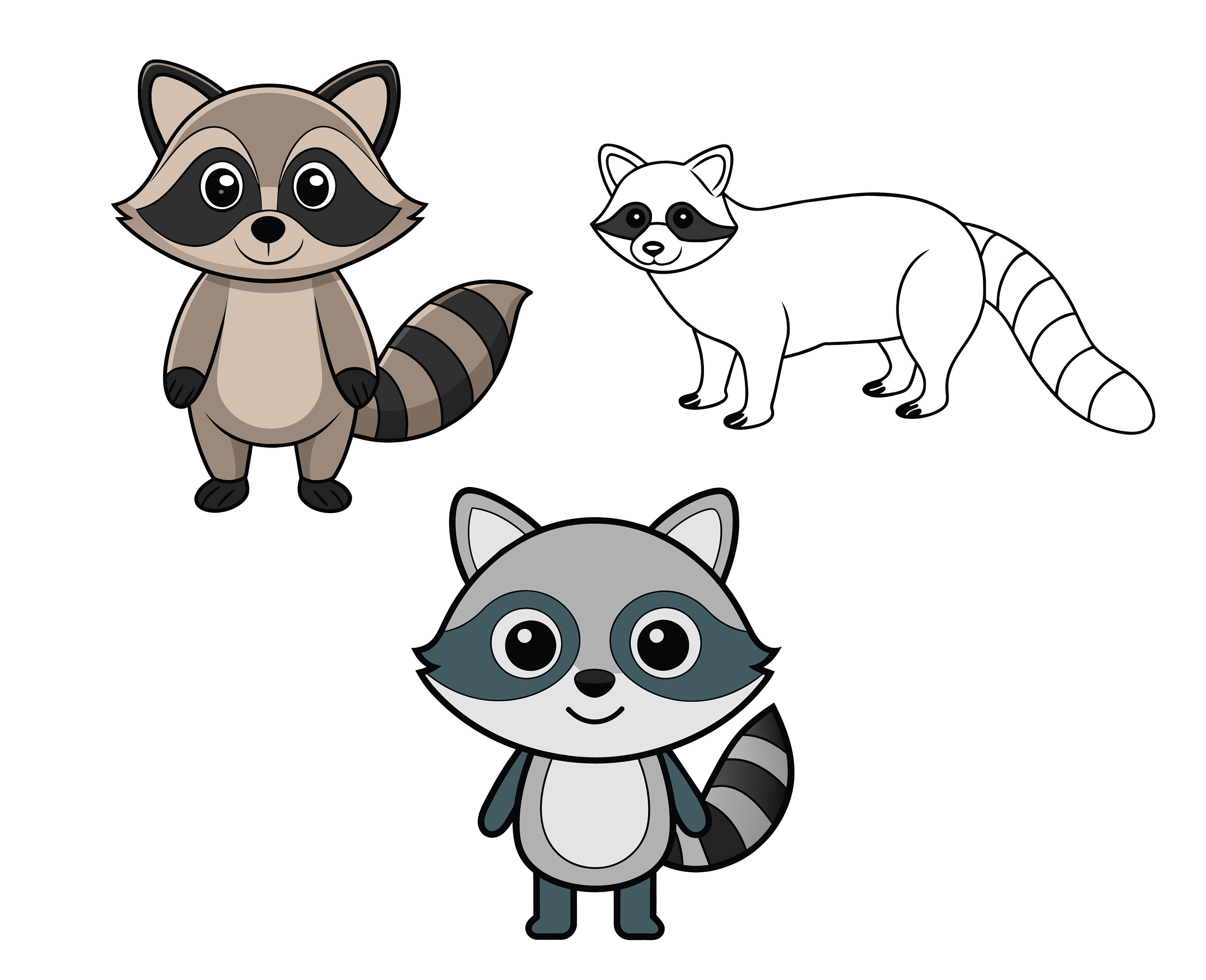 Raccoon SVG, Raccoon Clip Art, Raccoon Cricut Svg, Raccoon Outline Svg ...