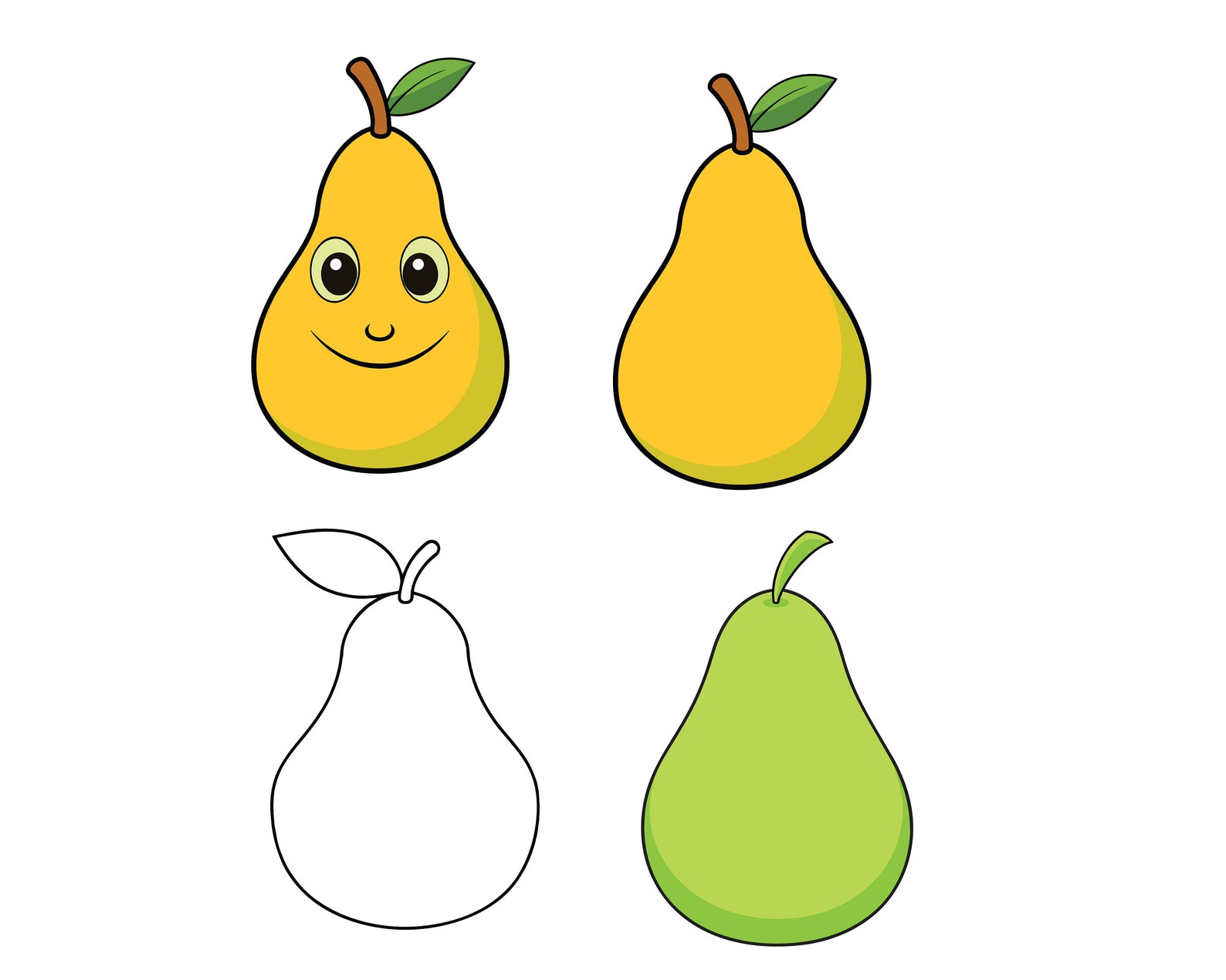 Pear SVG, Pear Clip Art, Pear Cricut Svg, Pear Outline Svg - Etsy