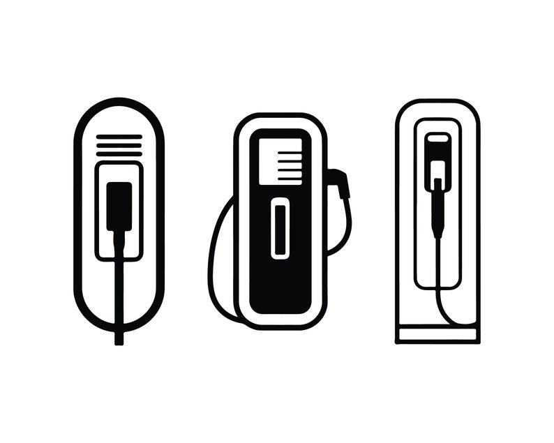 Electric Vehicle Charging Station Svg , Logo , Icon - Etsy
