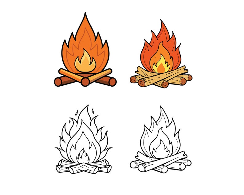 Camp Fire SVG, Camp Fire Clip Art, Camp Fire Cricut Svg, Camp Fire ...