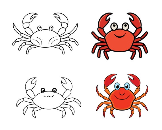 Crab Outline Clip Art Crab Silhouette Royalty Free Stock Vector Images