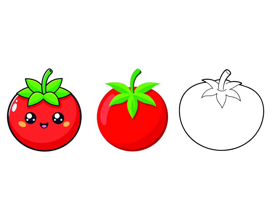 Tomato Svg Tomato Clip Art Tomato Cricut Svg Tomato Outline Svg Etsy 6981