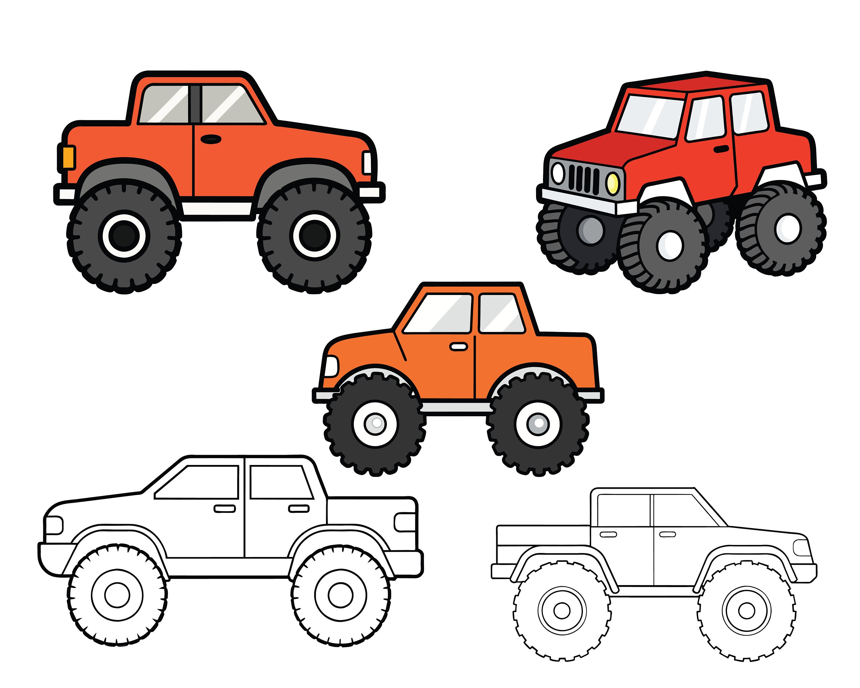 Monster Truck SVG, Monster Truck Clip Art, Monster Truck Cricut Svg ...