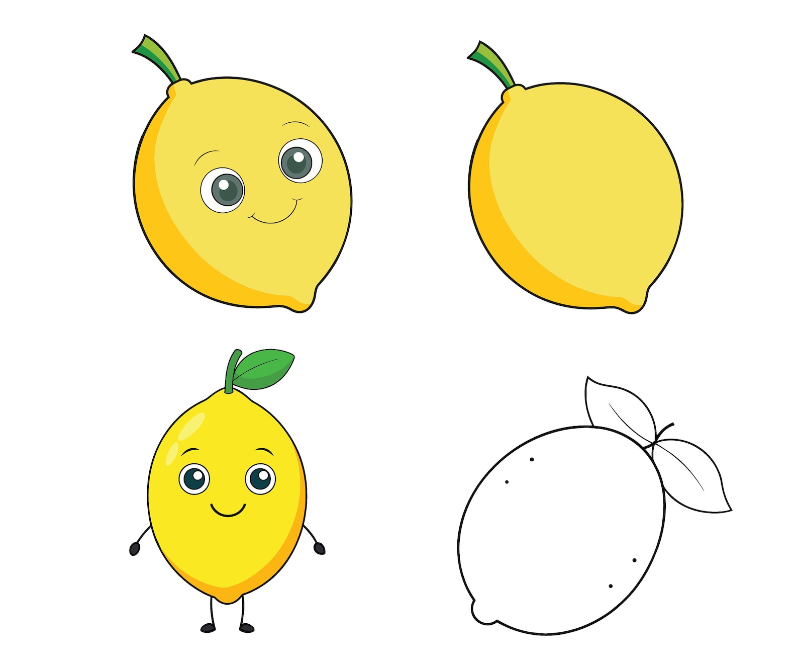 Lemon SVG, Lemon Clip Art, Lemon Cricut Svg, Lemon Outline Svg - Etsy