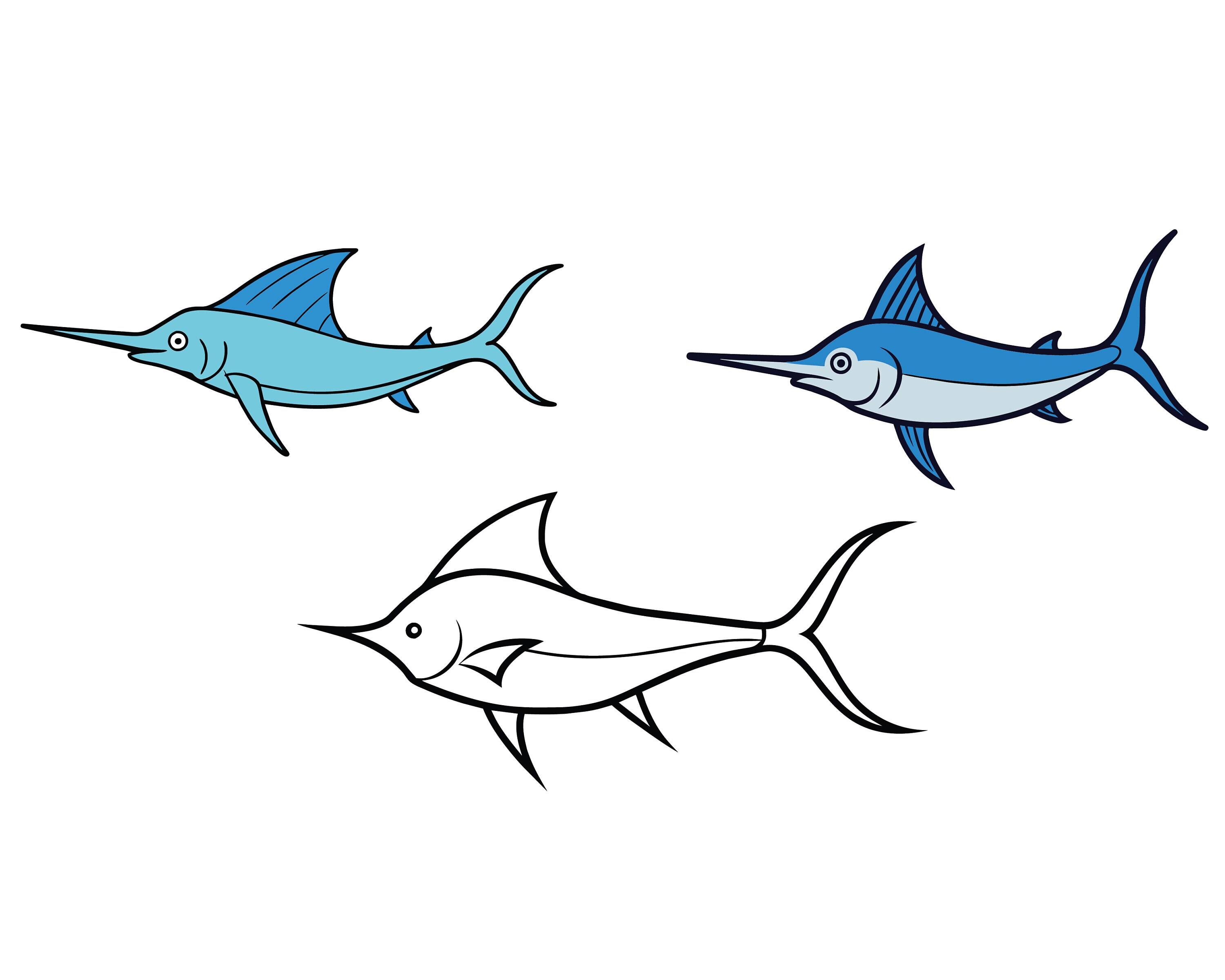 Sailfish SVG, Sailfish Clip Art, Sailfish Cricut Svg, Sailfish Outline ...
