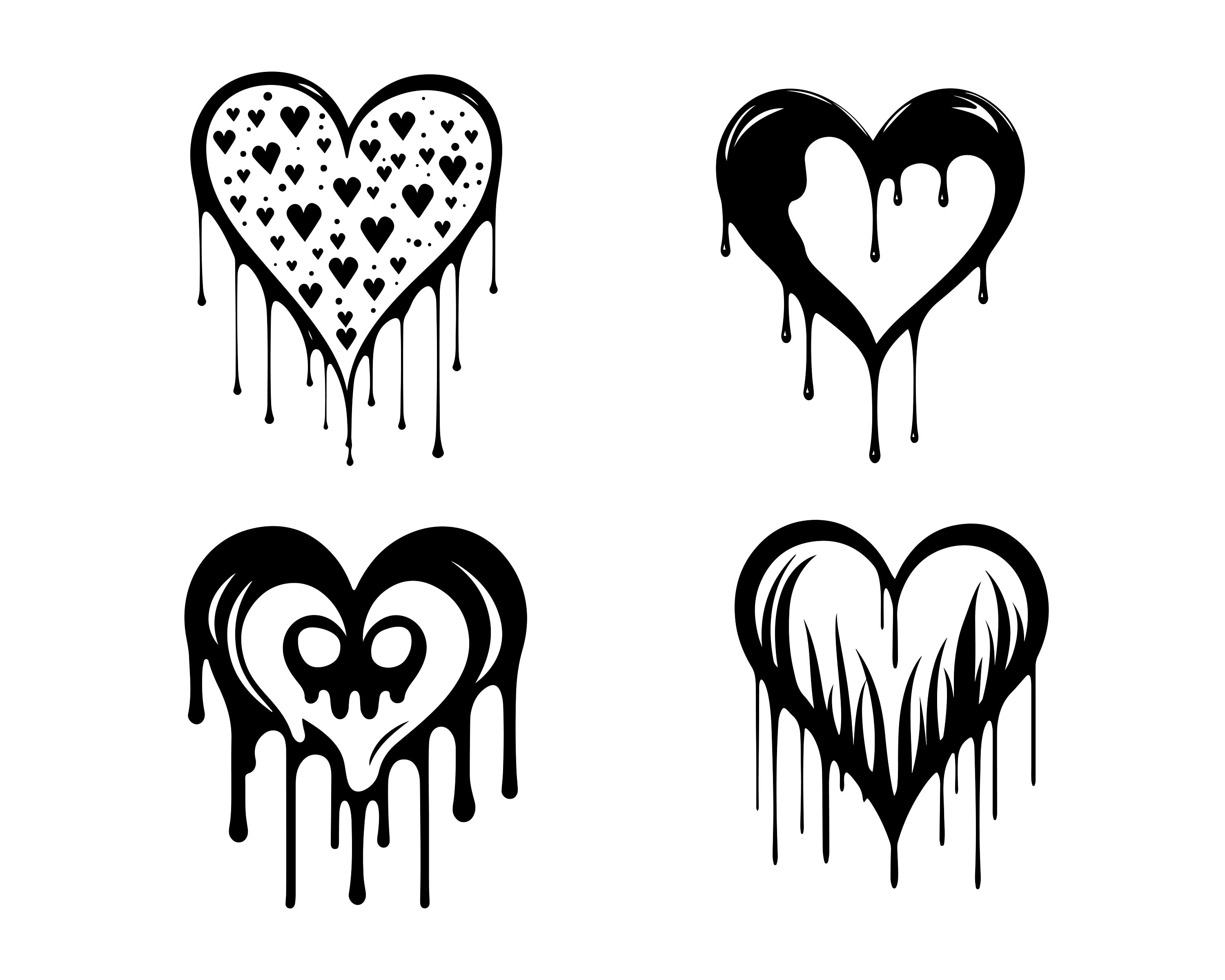 Melting Heart SVG - Etsy