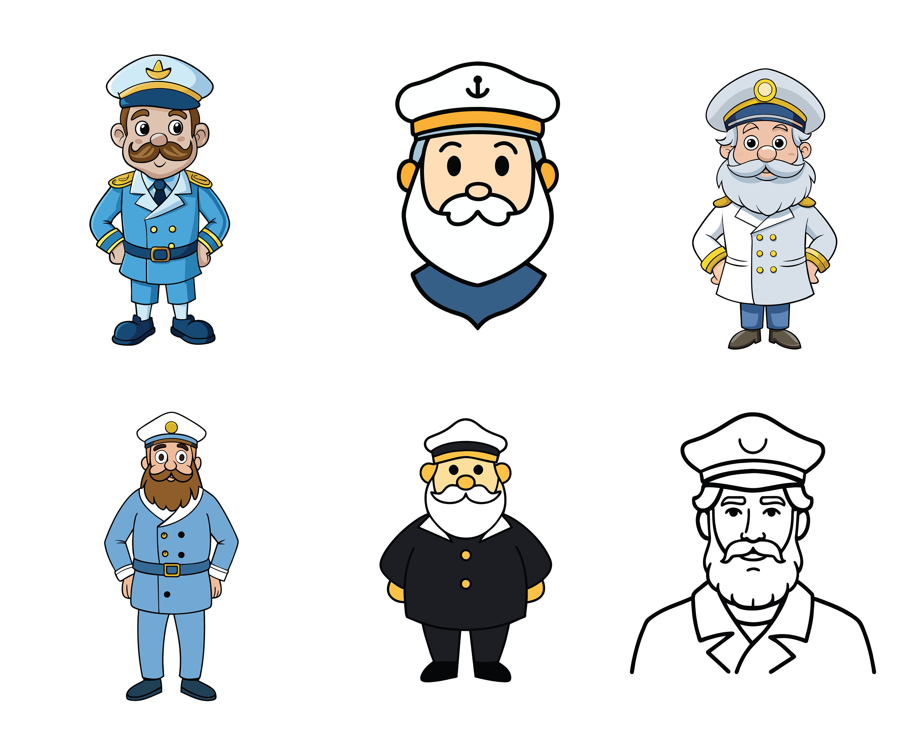 Sea Captain SVG, Sea Captain Clip Art, Sea Captain Cricut Svg, Sea ...