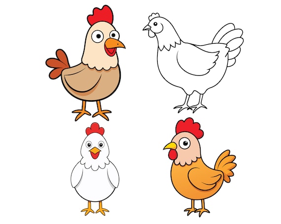 Huhn Umriss