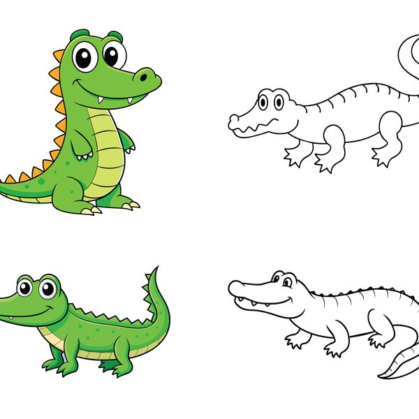 Alligator Clip Art - Etsy