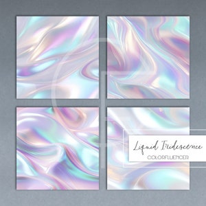 Iridescent Backgrounds | Liquid Iridescence | Digital Paper ...