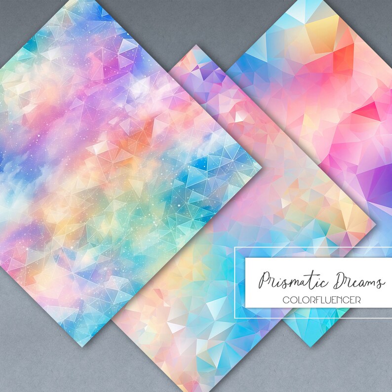 Rainbow Seamless Patterns Backgrounds Prismatic Dreams Digital Paper ...