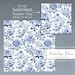 Seamless Patterns Porcelain Blue Digital Papers Seamless Pattern ...