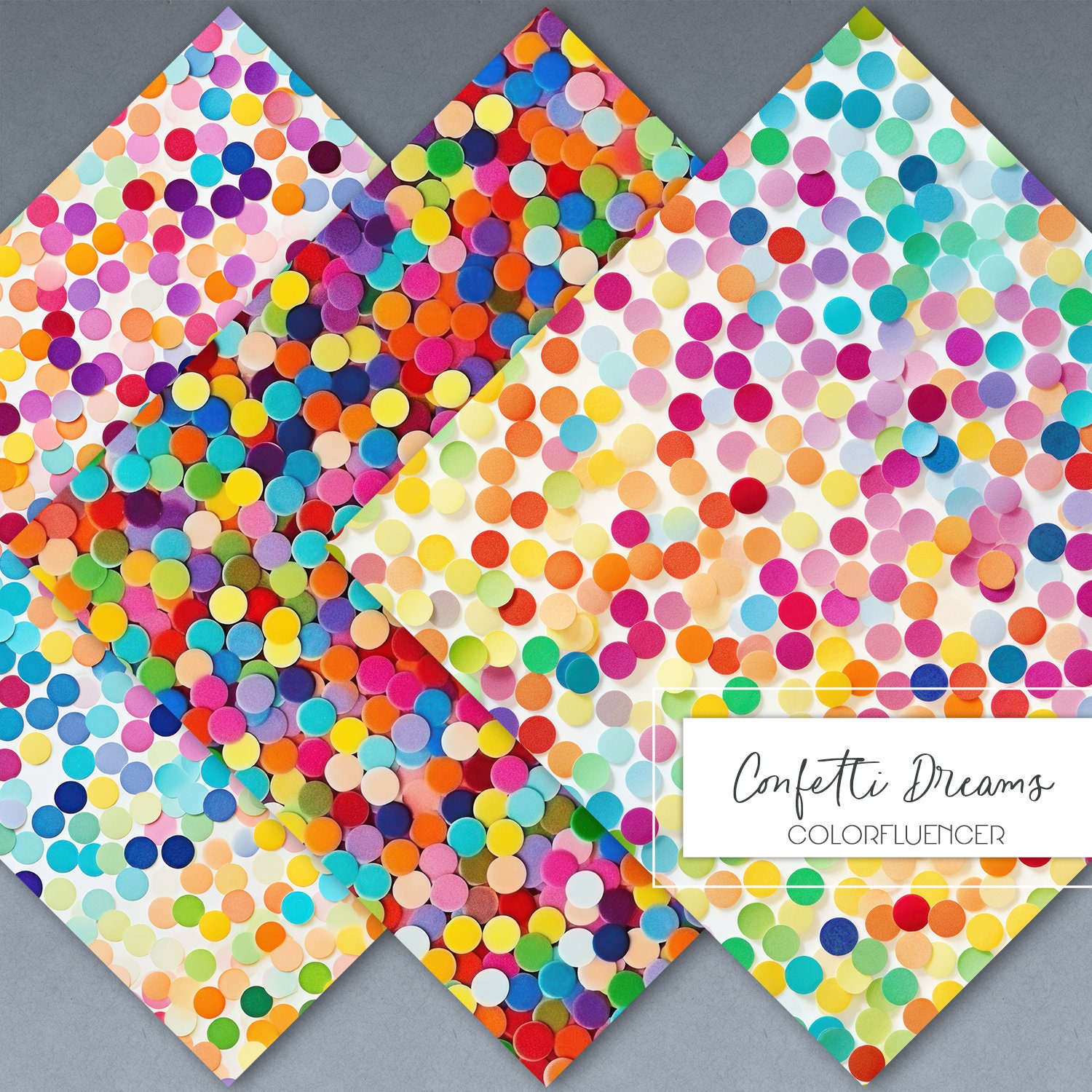 Confetti Seamless Patterns | Confetti Dreams | Backgrounds | Digital ...
