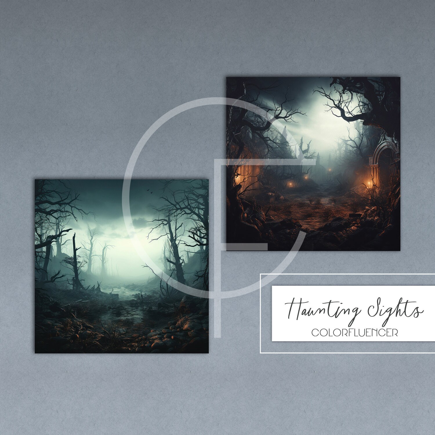 Halloween Backgrounds | Haunting Sights | Digital Papers | Halloween ...