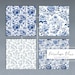 Seamless Patterns Porcelain Blue Digital Papers Seamless Pattern ...