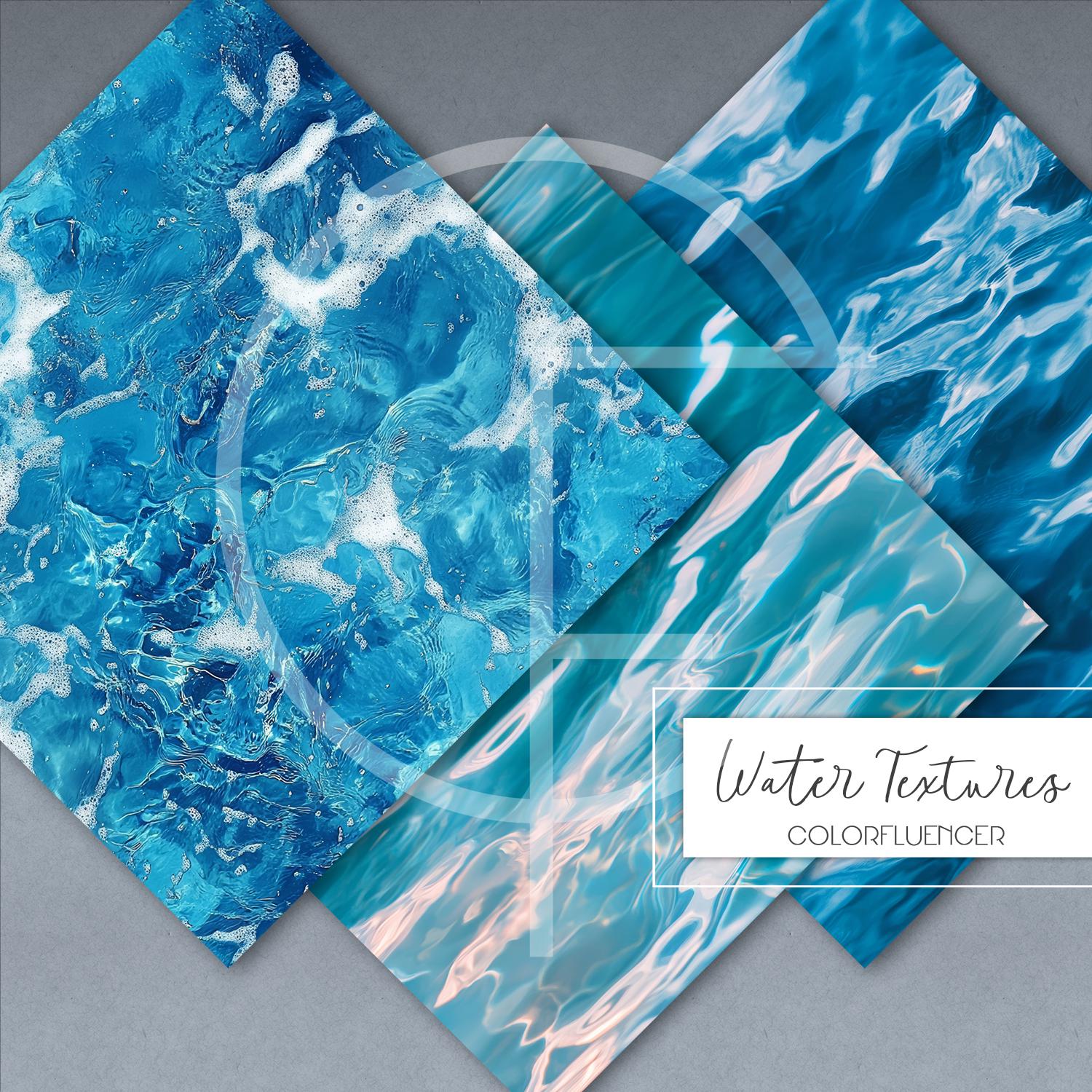 Water Backgrounds | Ocean Water Seamless Patterns | Digital Papers ...
