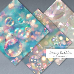 Bubbles Backgrounds | Dreamy Bubbles | Digital Paper | Sublimation ...