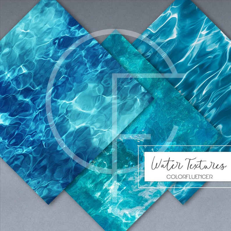 Water Backgrounds | Ocean Water Seamless Patterns | Digital Papers ...