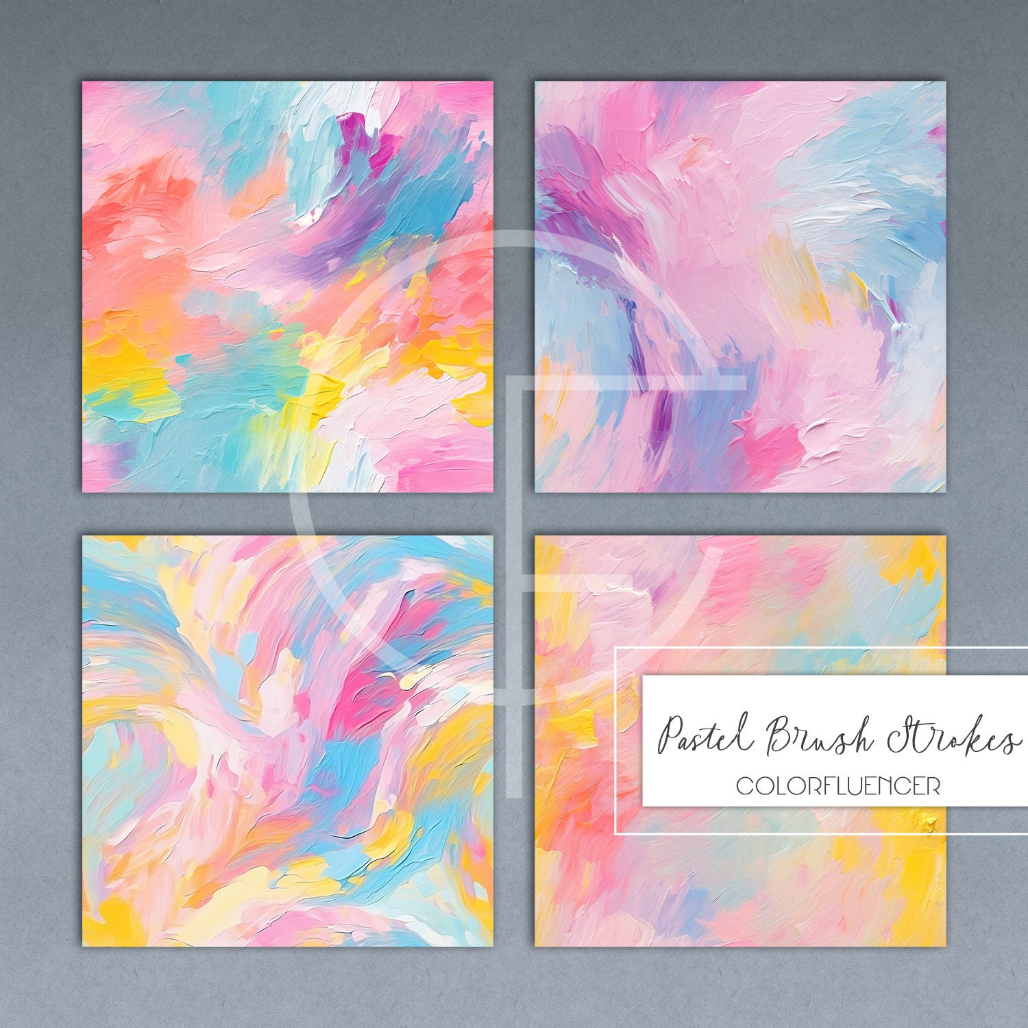 Painted Backgrounds Pastel Brush Strokes Digital Papers Sublimation ...