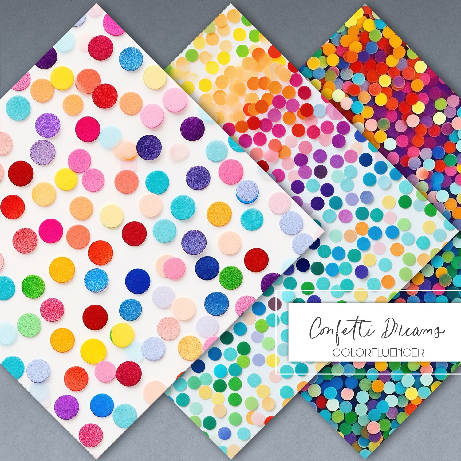Confetti Seamless Patterns | Confetti Dreams | Backgrounds | Digital ...