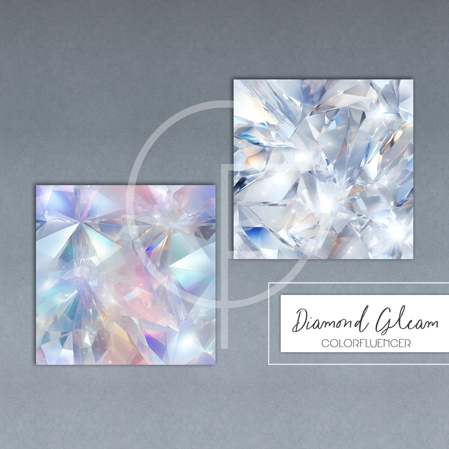 Crystal Backgrounds | Diamond Gleam | Digital Papers | Sublimation ...